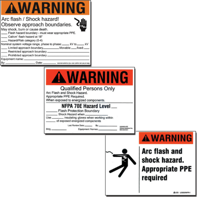 Arc Flash Warning Labels - Cementex